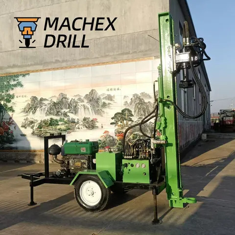 Buy Mgc-120 100m 120m Meters Trailer Mounted Rotary Water Well Drilling ...