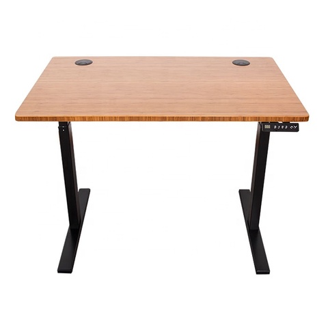 Buy Modern Desk Electric Adjustable Bamboo Office Desk Standing Office ...