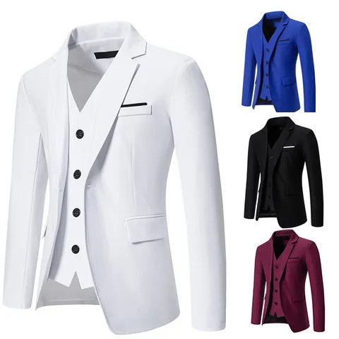Buy New European Mens Imitate Two-piece Wedding Slim Fit Suit Mens ...