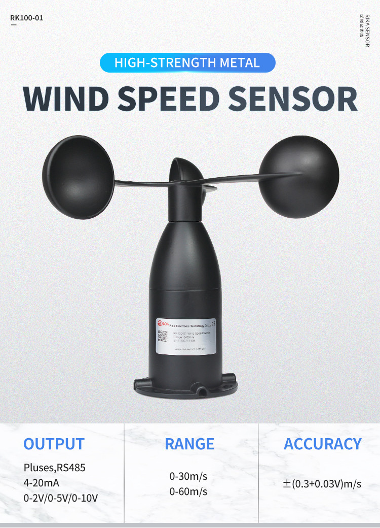 Buy Rika Rk100-01 Industrial Mechanical 3 Cup Type Anemometer Wind ...