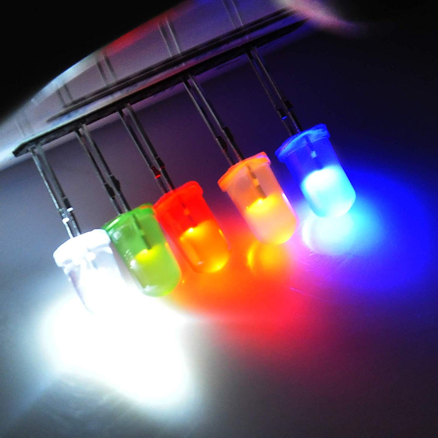 Buy Robotcube 5mm Led Light Diodes Red/green Yellow Blue White Led ...