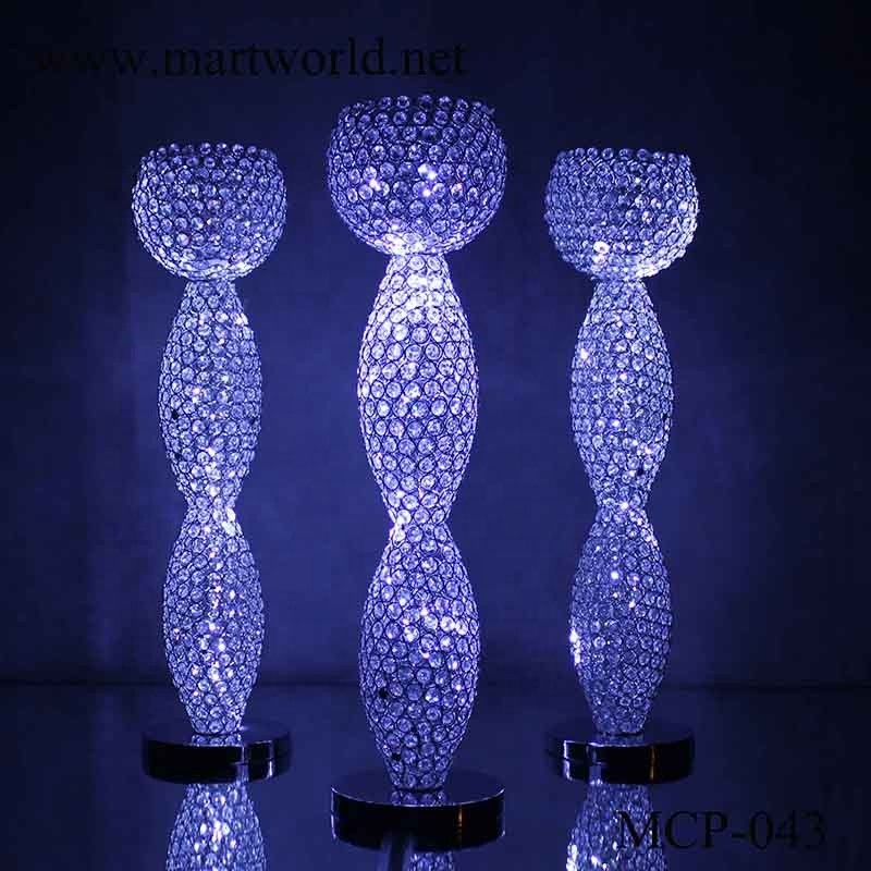Buy Wedding Led Light Shiny Crystal Table Centerpiece Decoration ...