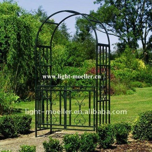 Buy Wrought Iron Garden Arch With Gate Lmgrg-51002 from Shijiazhuang ...