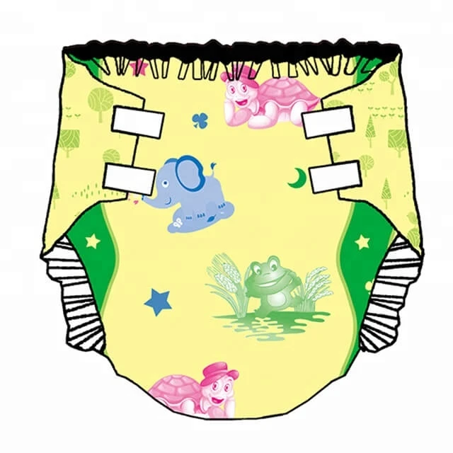 Buy Yellow Color Abdl Adult Diapers With Cute Print from ABCunites ...