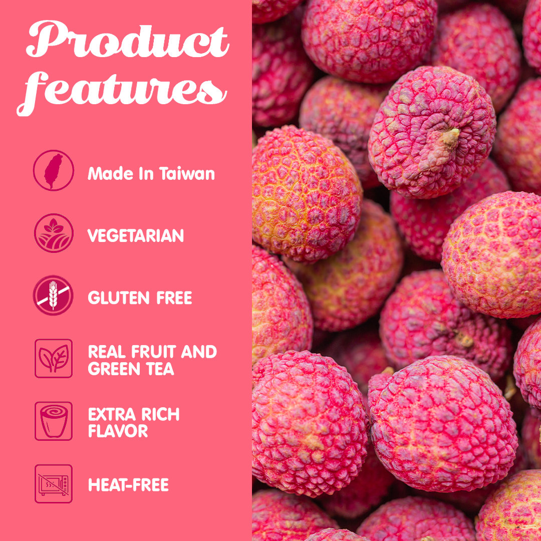 Buy Yzb Dragon Fruit Green Tea And Lychee Popping Boba from YING XUAN ...