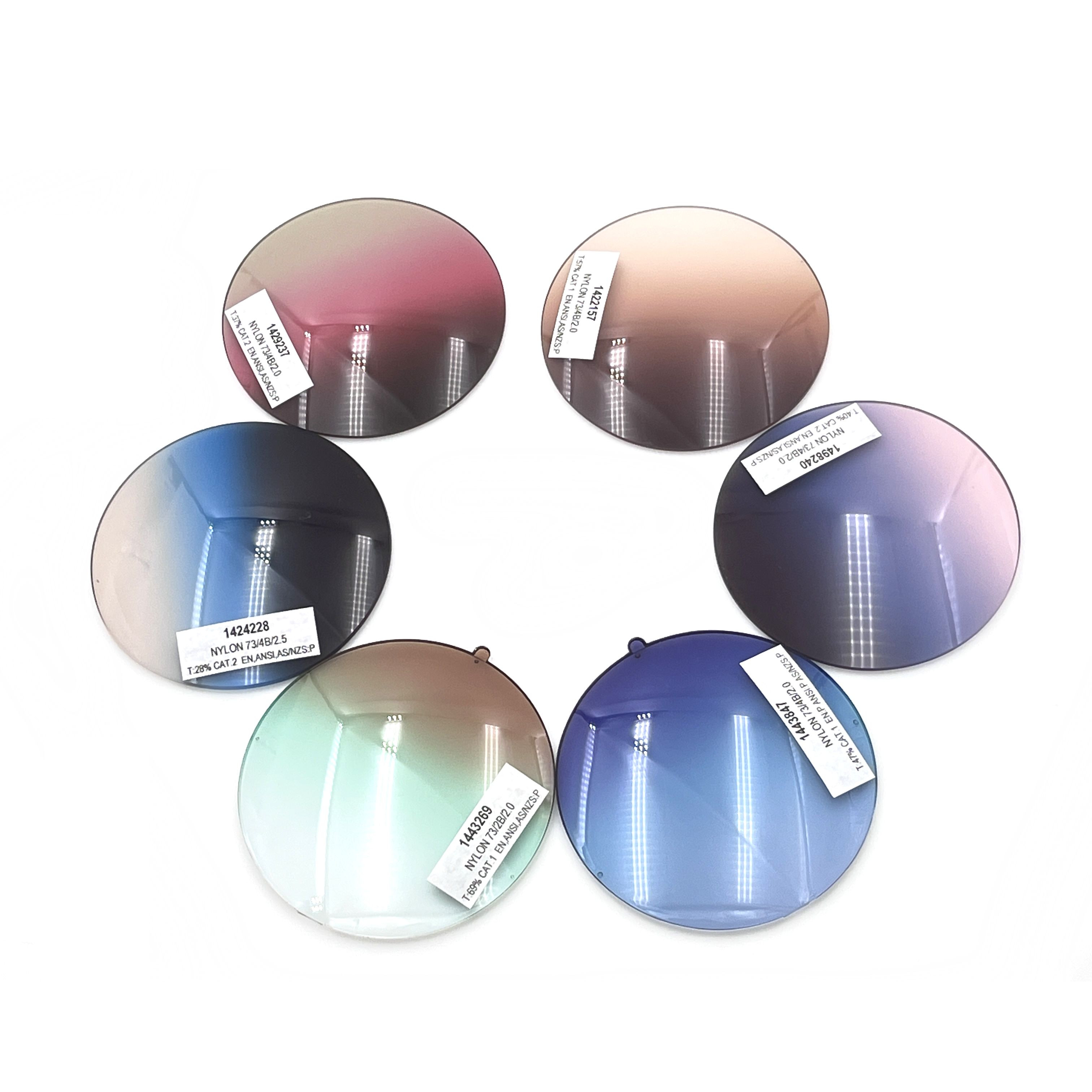 Buy Fashion Sunglasses Nylon Round Gradient Color Lens Gradient Tinted ...