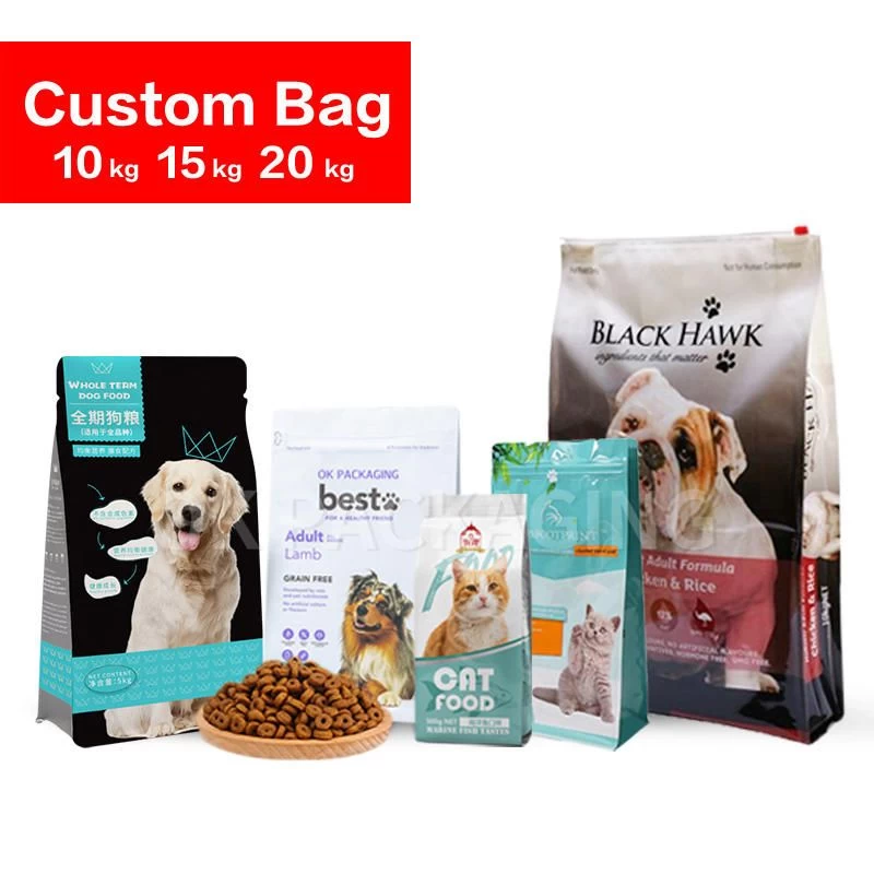 Buy Custom Plastic Zipper Bag Pet Food Bag 50 Pound 20 Kg Dog Flat ...