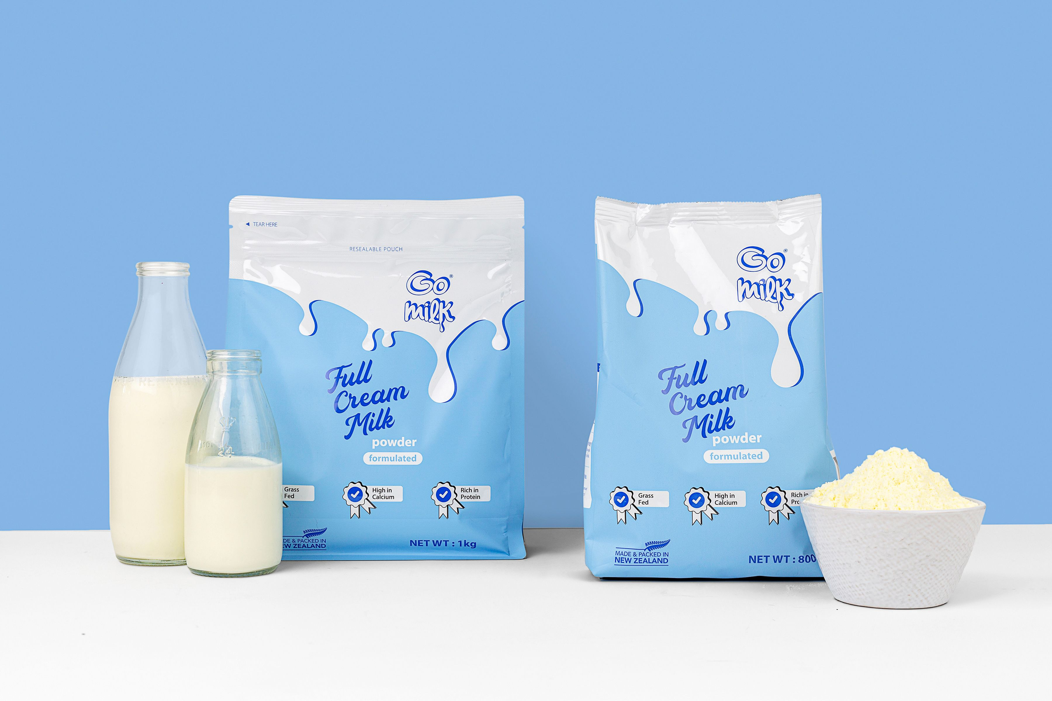 Buy Go Milk Whole/skim Milk Powder 1kg Pouch from Wimpex Ltd, New ...