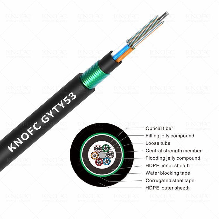 Buy Gyty53 Double Jacket Outdoor Armored Fiber Optic Cable from ...
