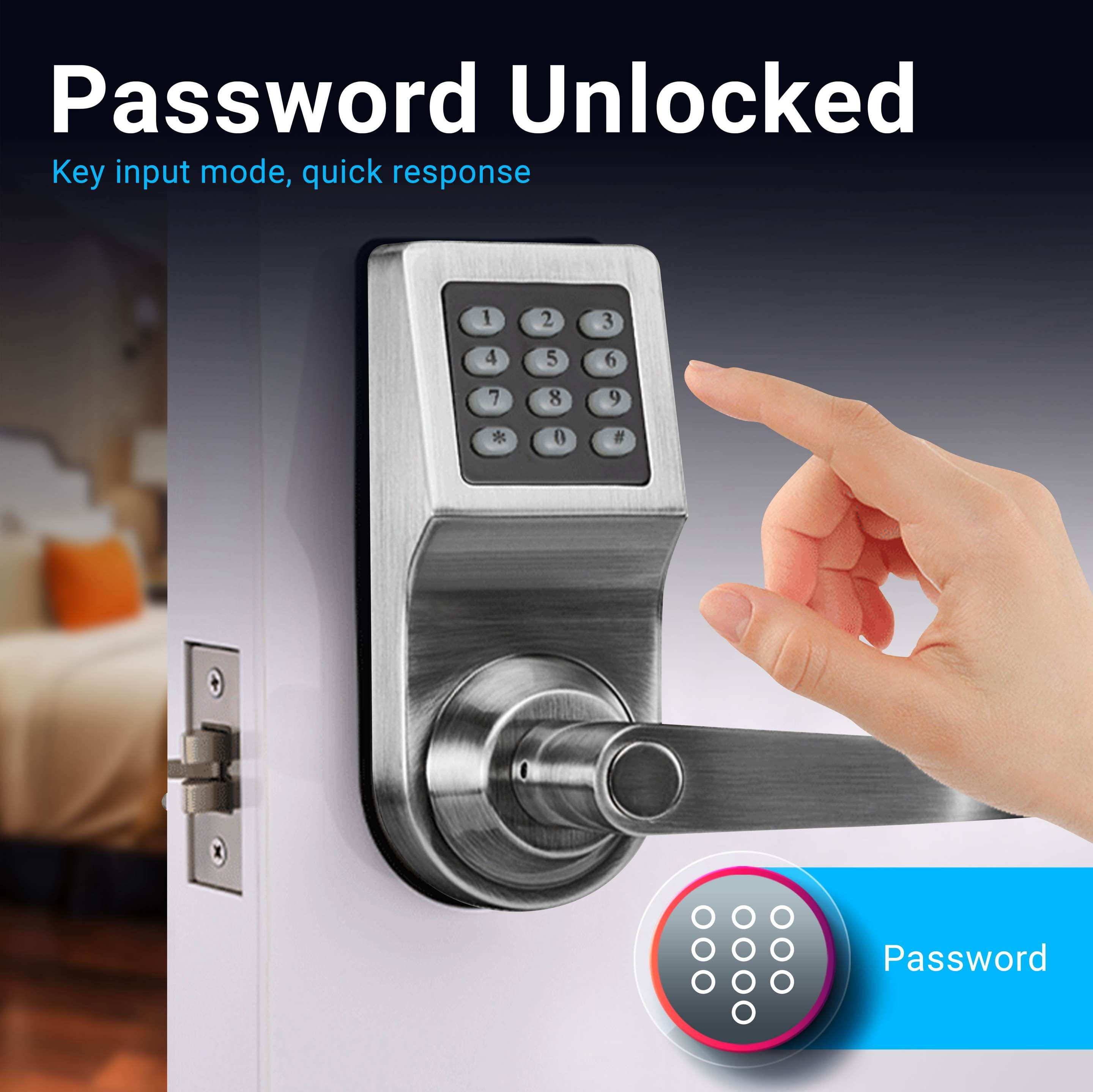 Buy Passcode Key Card Metal Smart Door Lock Silver/gold from Foshan ...