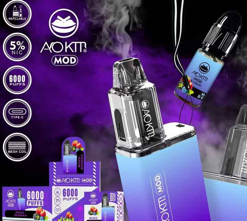 Buy Aokit Mod Mesh Refillable Disposable Vape With Aokit Mod 6000 Puffs ...