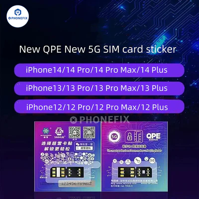 Buy Qpe 5g Unlock Card Sticker For Iphone 12-16 Series Network Repair ...
