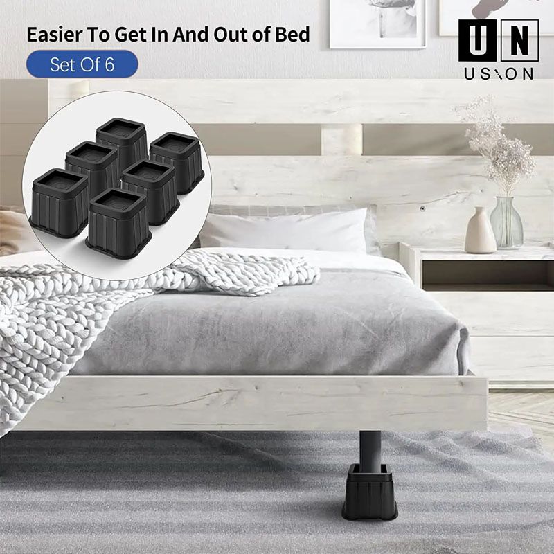 Buy 4-piece Heavy Duty Adjustable Height Plastic Pp Bed Furniture ...