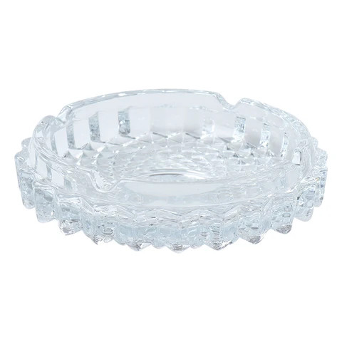 Buy 2024 Luxury Cigarette Glass Round Shape Ashtray Portable Custom ...