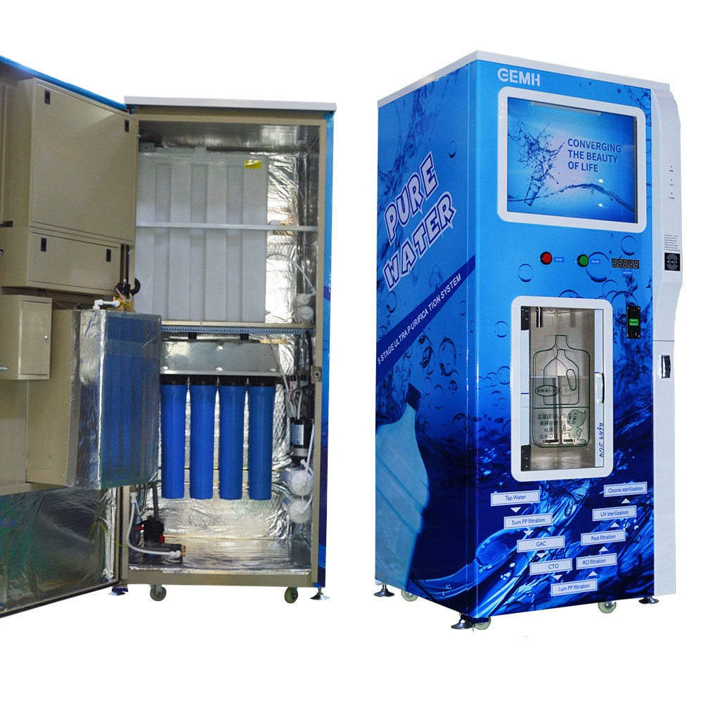 Buy 228w Alkaline Purified Ro Water Vending Station / Vending Machine ...