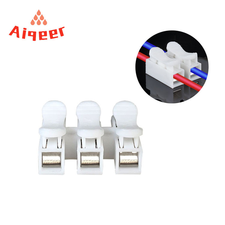 Buy 3 Pins Electrical Cable Clamp Terminal Block Connector, Quick ...