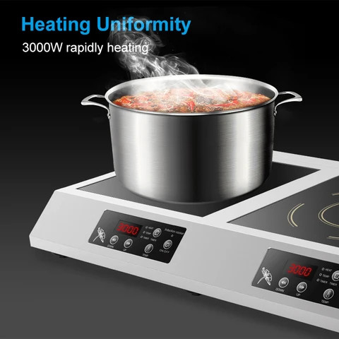 Buy 3kw Countertop Commercial Induction Hob 220v 2 Burner Stove ...