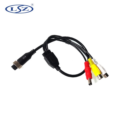 Buy 4 Pin Aviation Connector Car Rear View Camera Cable Rca Av Dc Plug ...