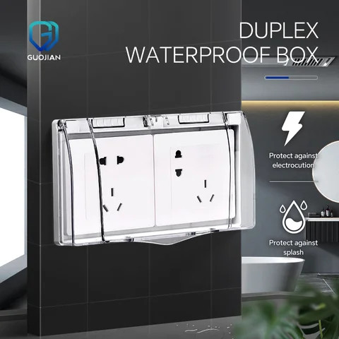 Buy 86 Type Hidden Double Toilet Buckle Switch Waterproof Cover ...