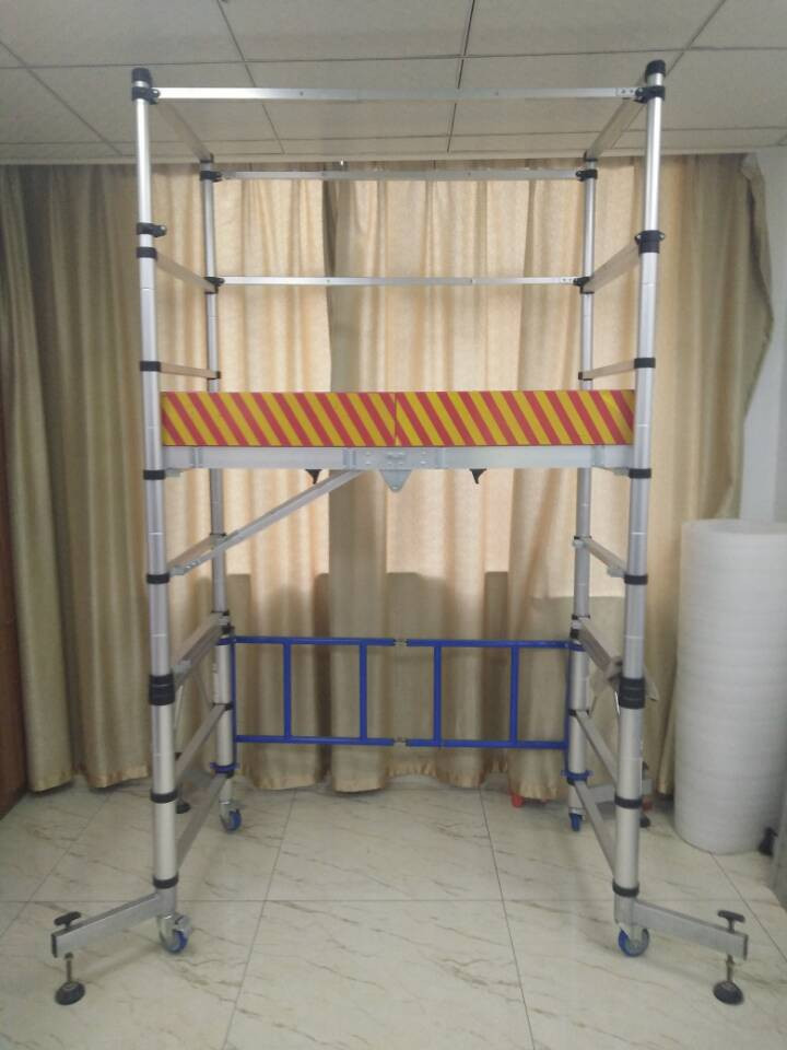 Buy Aluminum Scaffold Stairs Safe Durable Scaffolding Aluminum Mobile Folding Platform Single ...