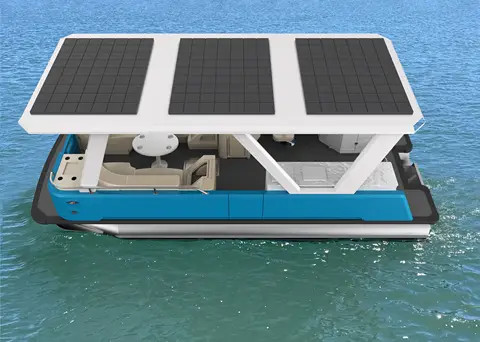 Buy Best New Aluminum Solar Energy Pontoon Boat With Hard Top For Sale ...