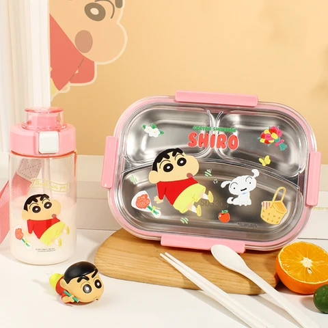 Buy Cartoon Children Double Layers Leakproof Food Container Bpa Free ...