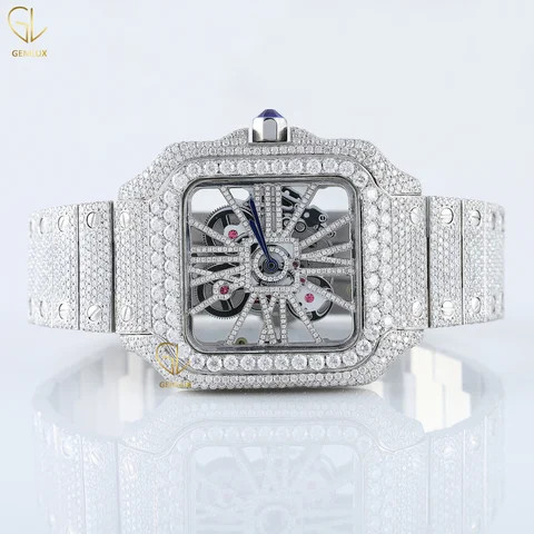 Buy Custom Bling Bling Vvs Diamond Premium Bezel Watch Mechanical ...