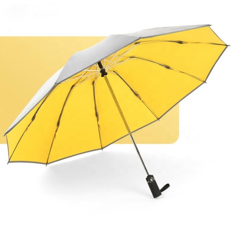 Buy Custom Fold Inverted Reverse Umbrella High-tech Titanium Silver ...