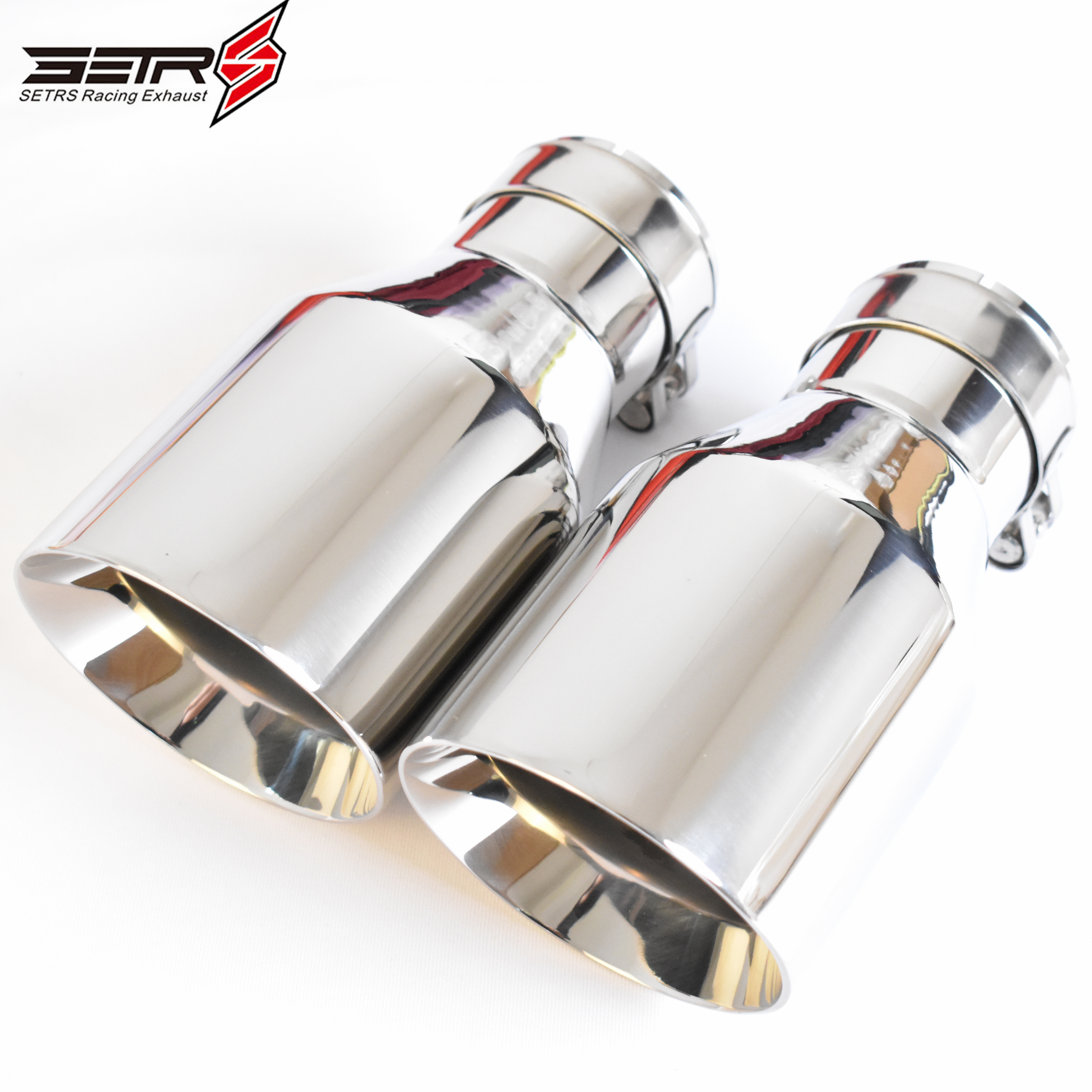 Buy Customized Glossy Silver Oblique Mouth Double Layer Single Car ...