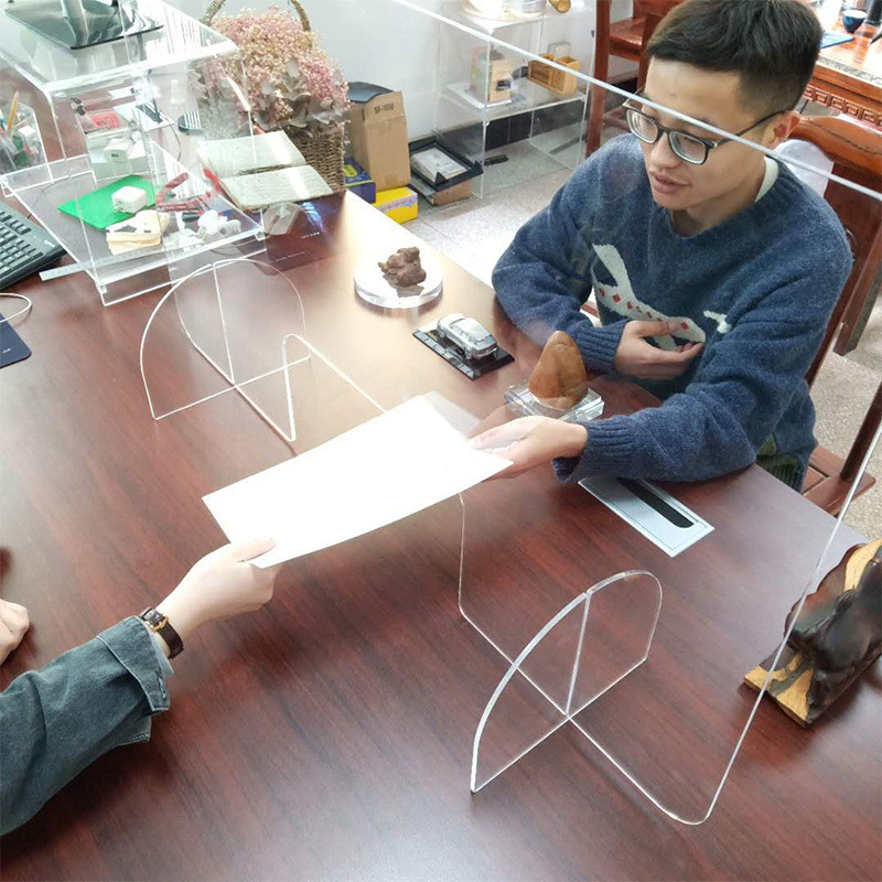 Buy Desk Isolation Display Plate Infection Control Acrylic Board ...