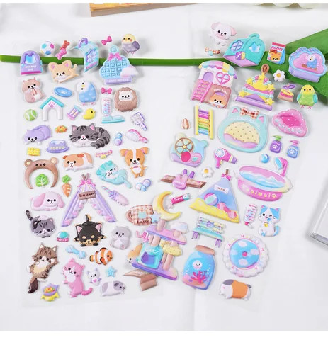 Buy Double Layer 3d Puffy Foam Stickers Diy Cartoon Card Scene For Kids ...