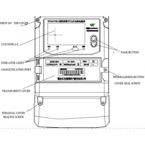 Buy Electric Energy Metering Function Dtad178 Three Phase Digital Multi ...