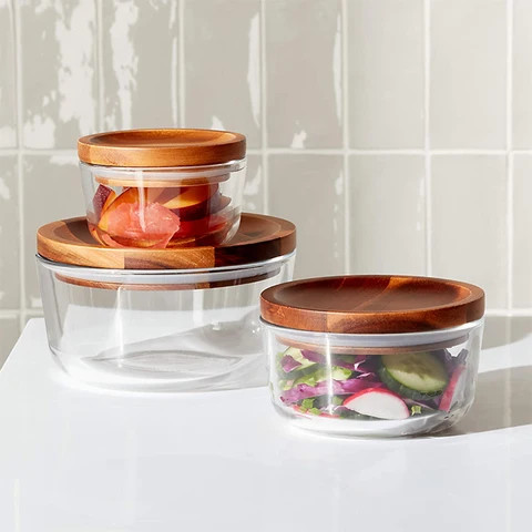 Buy Glass Lunch Box Bento Meal Prep Fresh Food Storage Containers With ...