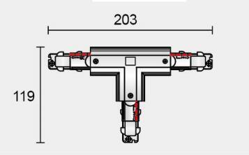 Buy Good Quality 3-circuit Dali Track T Connector Left White Lighting ...