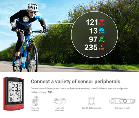Buy Gps Bike Computer Rechargeable Cycling Computer Mtb Tracker With ...