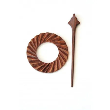 Buy Handcrafted Wooden Shawl Pin Oval Shaped Latest Design Manufacturer ...