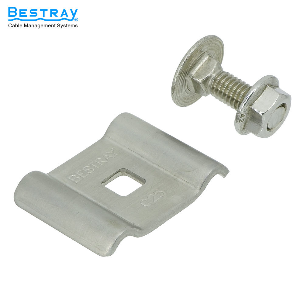 Buy High Quality Wire Mesh Cable Tray Dual Wire Clamp Kit For Tray W=50 ...