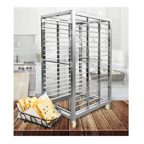 Buy Hotel Bakery Cooling Tray Rack Stainless Steel Trolley Cart For ...