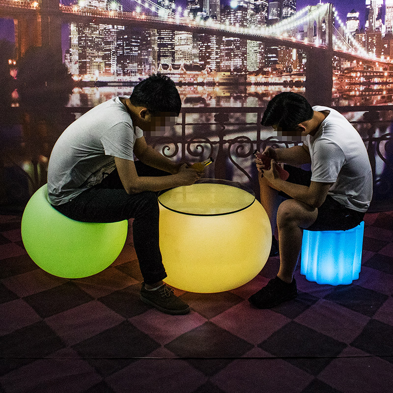 Buy Illuminated Led Bar Table Led Furniture Dining Bar Table Light Up ...