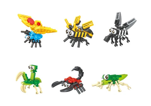 Buy Insects Fun Capsule Blind Egg Small Particle Building Blocks Diy ...