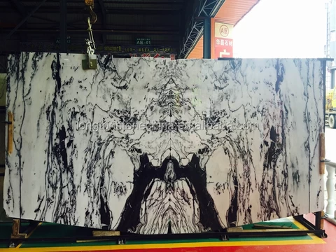 Buy Italy Polished Panda White Marble Slab Tile Backsplash Kitchen ...