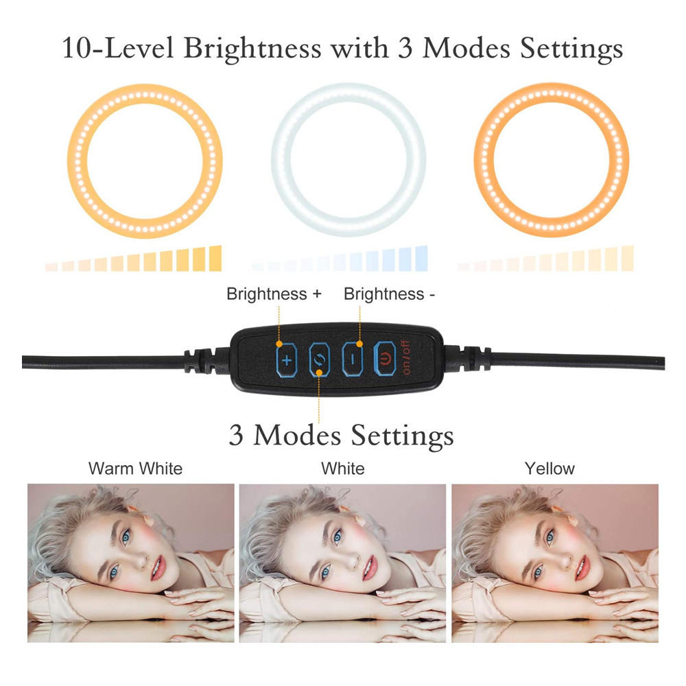 Buy Led Ring Fill Light Dimmable Selfie Fill Lamp Phone Bracket And ...