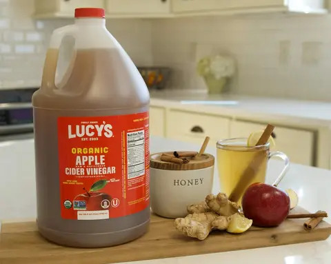 Buy Lucys Organic Apple Cider Vinegar 128oz | 3784ml Nongmo Raw Apple ...