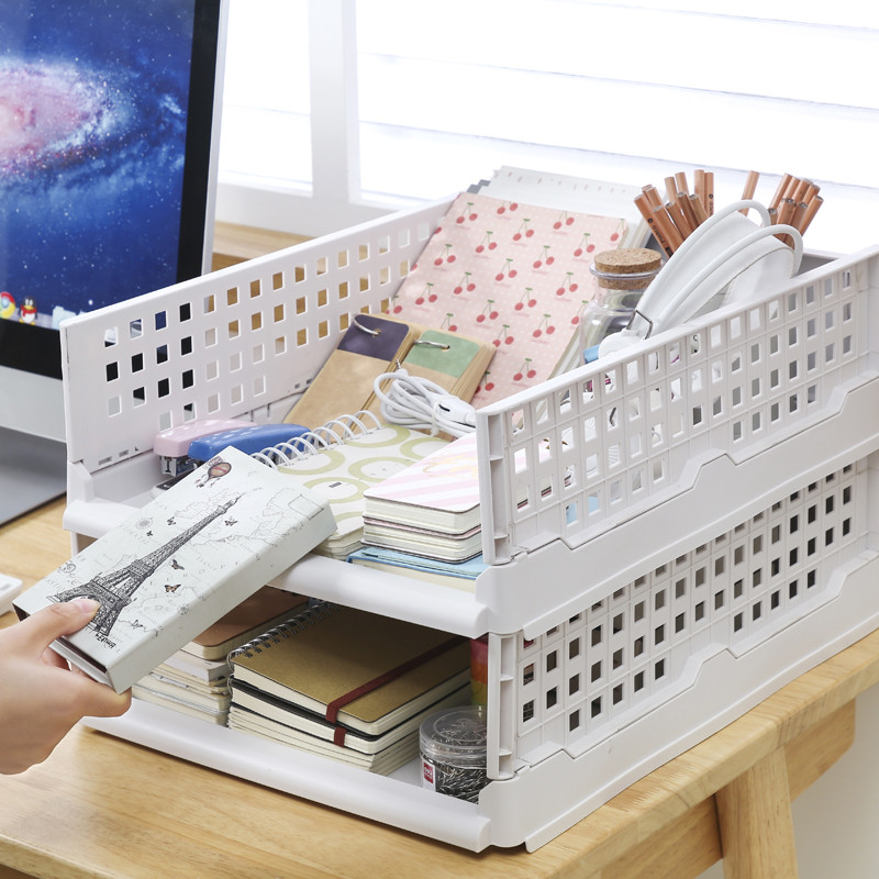 Buy Multi-function Stacking Storage Drawers Foldable Plastic Basket from Taizhou Kuandi ...
