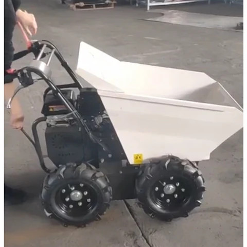 Buy Multifunctional Hydraulic 4 Wheel Mini Dumper Petrol Engine Walk ...