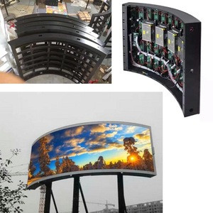 Buy Outdoor Circular Led Display Mounted On The Rounded Wall, Rounded ...