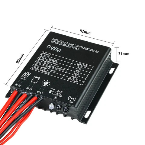 Buy Pwm Dph40a 20a 3.2v 3.7v Battery Solar Charge Controller For 30w ...