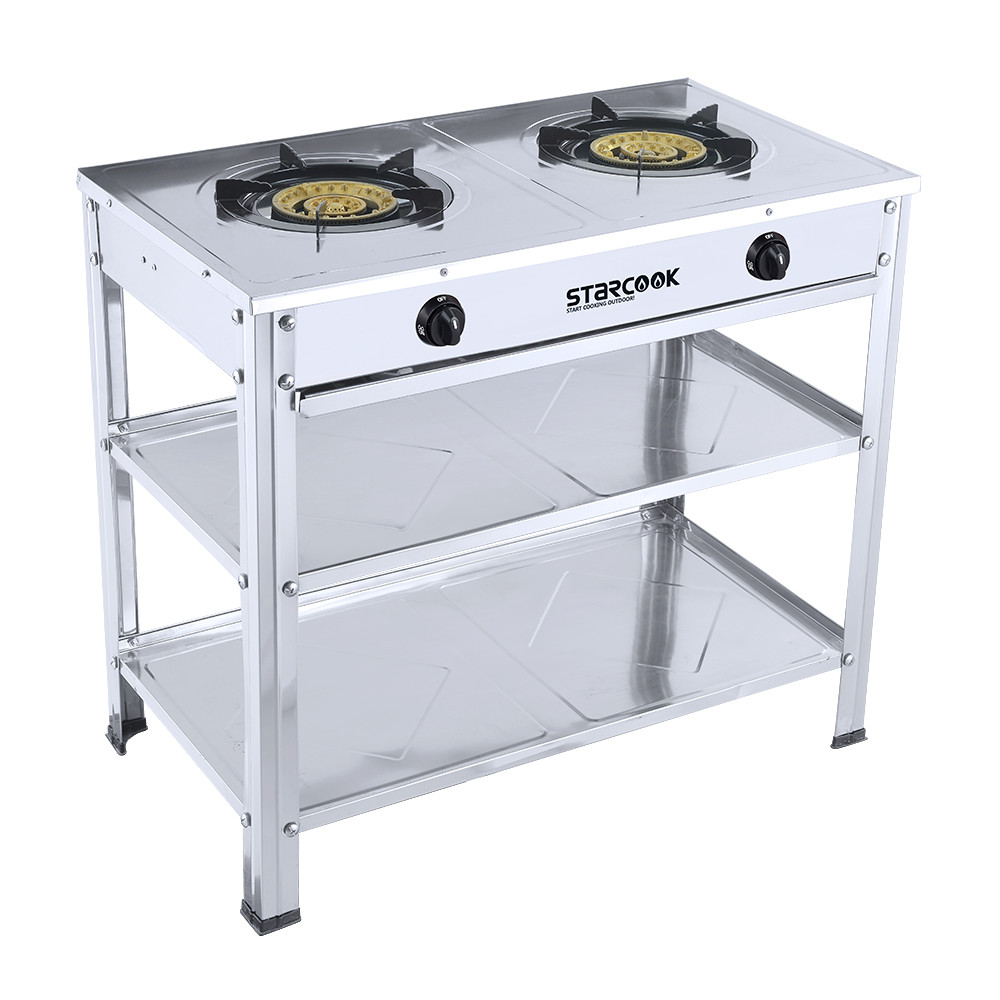 Buy Stand Gas Stove Kitchen Cast Iron Burner Stainless Steel Gas Stove ...