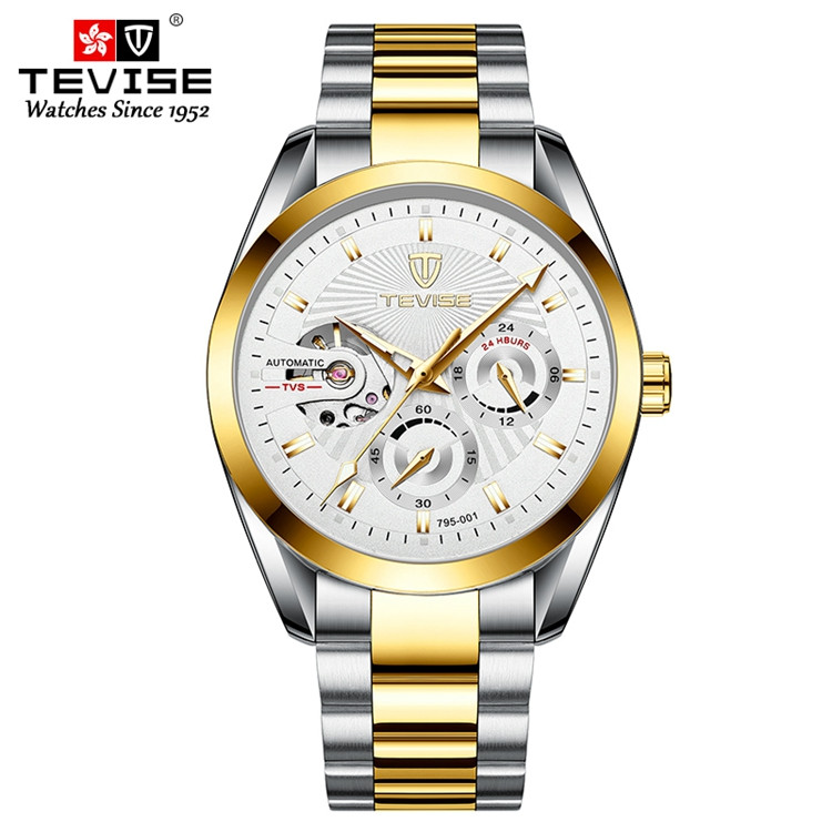 Buy Tevise 795-001 Mens Dress Watch Stainless Steel Automatic ...