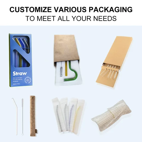 Buy Top Seller Straws Custom Shape Glass Straw Colored Classic Bar ...